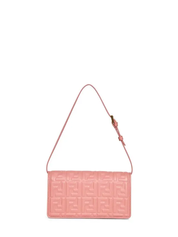Fendi Pink Baguette Wallet On Chain Minibag