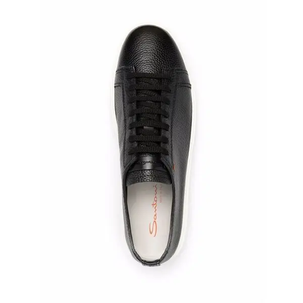 Santoni Leather Lace-up Sneakers