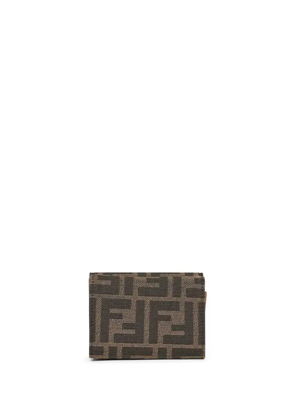 Fendi Brown Baguette Micro Trifold Wallet - Multicolor