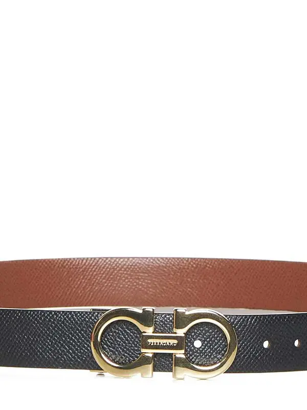 FERRAGAMO Gancini Reversible Leather Belt - Multicolor