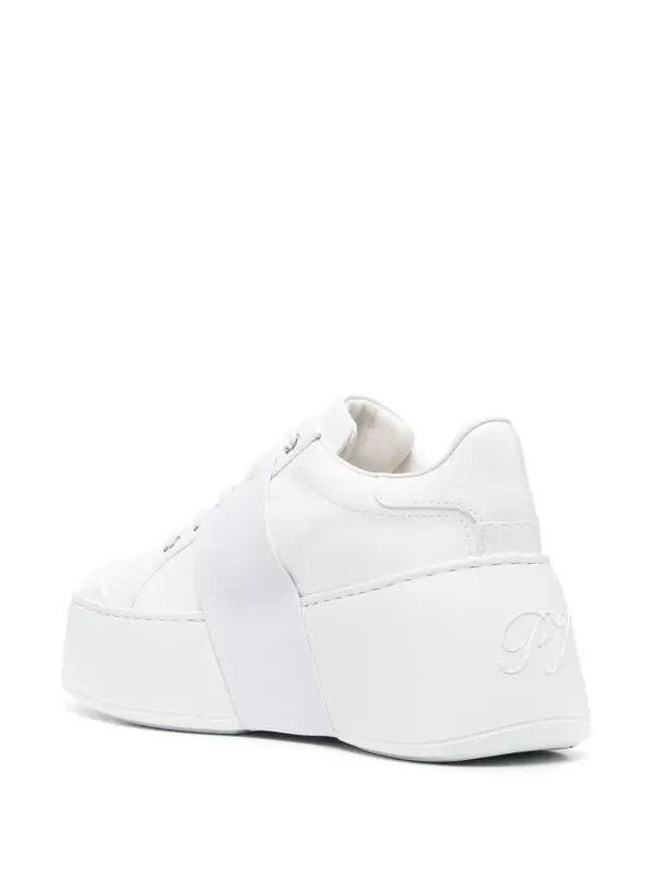 ROGER VIVIER Viv Skate High Leather Sneakers With Buckle Detail - Multicolor