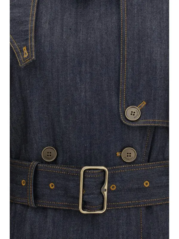 Burberry Short Fitzrovia Trench - Blue