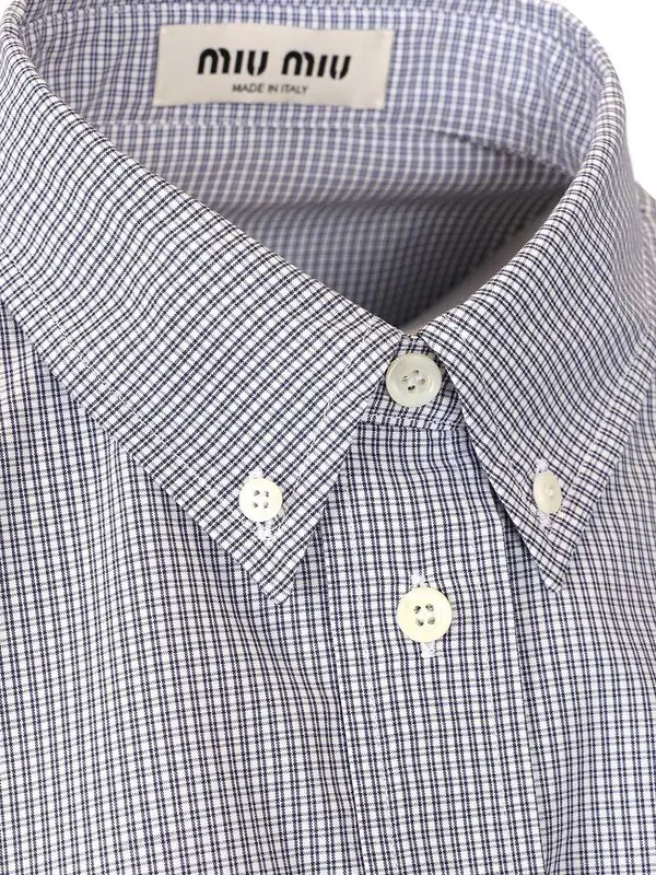 Miu Miu Checked Poplin Shirt