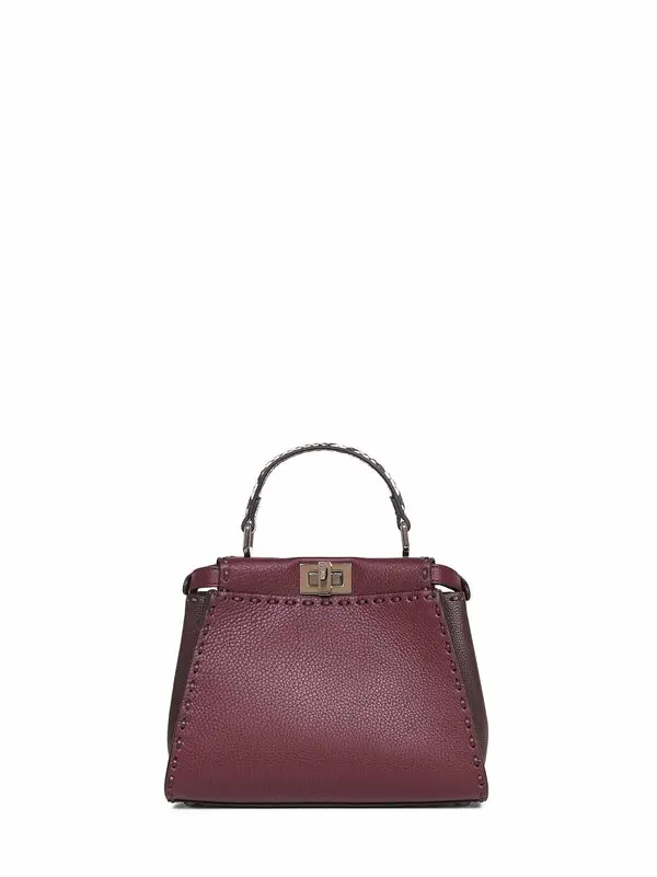 Fendi Burgundy Peekaboo Mini Handbag