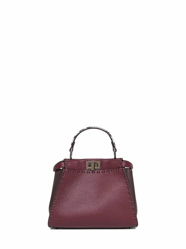 Fendi Burgundy Peekaboo Mini Handbag