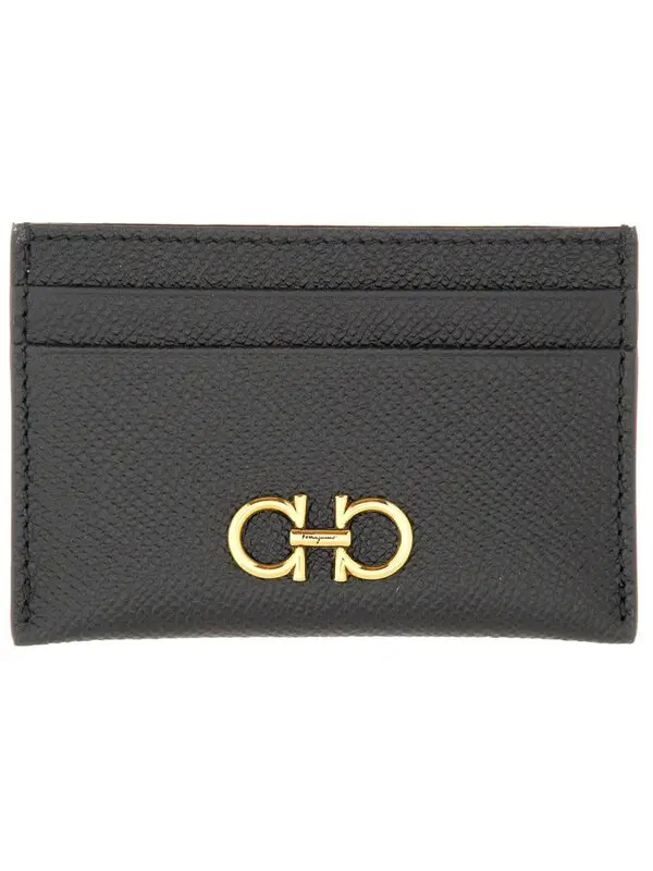 FERRAGAMO Gancini Card Holder - Black