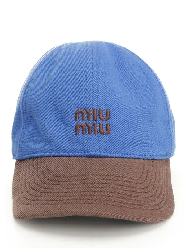 Miu Miu Cotton Drill Baseball Cap - Multicolor