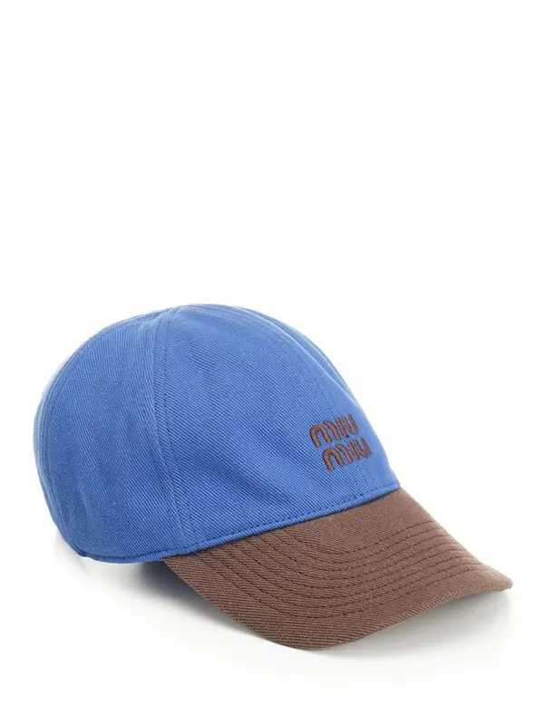 Miu Miu Cotton Drill Baseball Cap - Multicolor