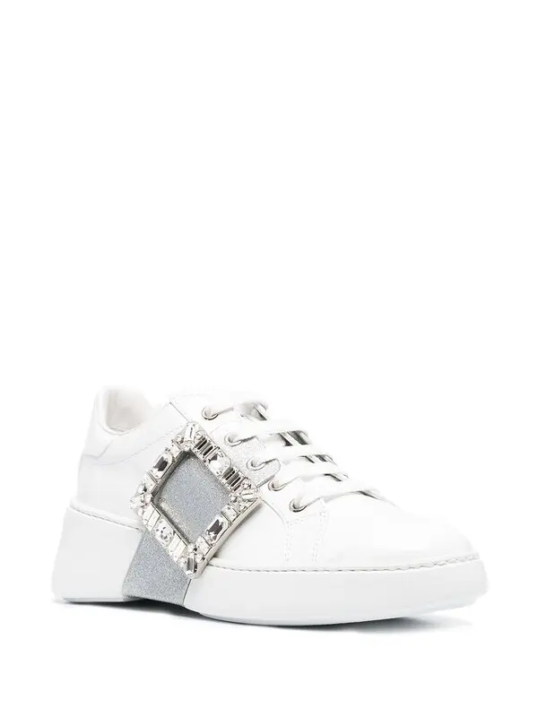 ROGER VIVIER Viv Skate Glitter Sneakers