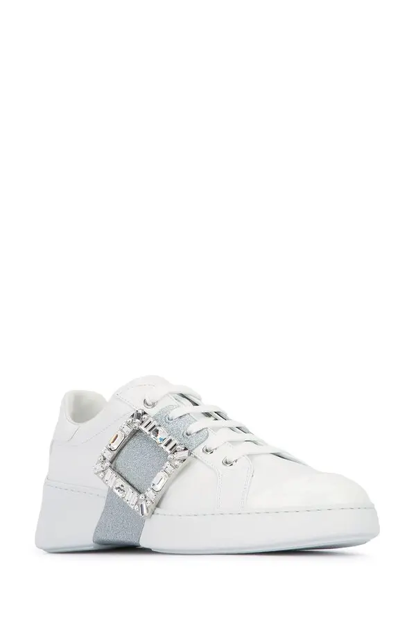 ROGER VIVIER Viv Skate Glitter Strass Buc Sneakers - Multicolor