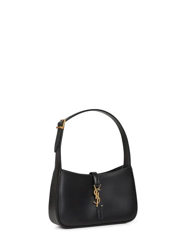Saint Laurent Black Smooth Leather Le 5 À 7 Hobo Bag