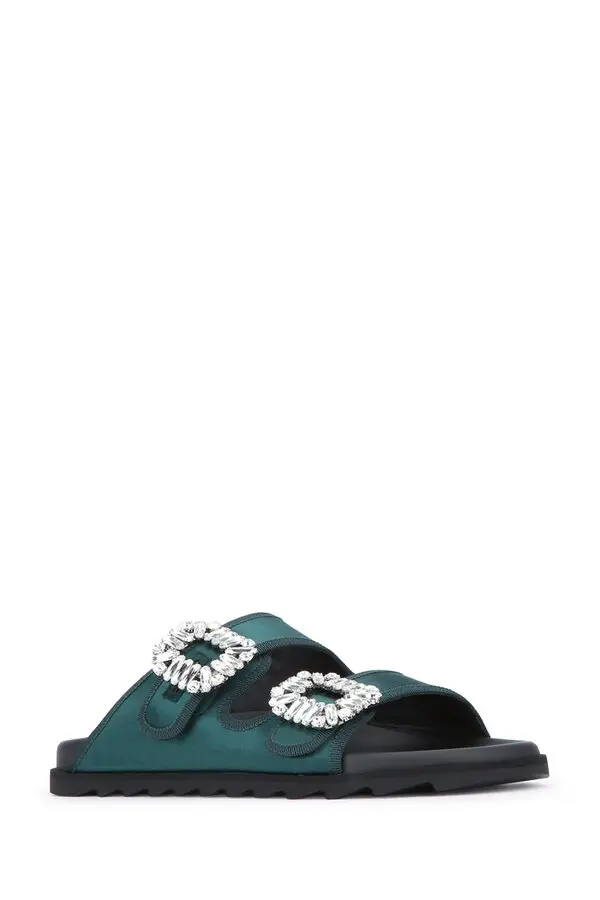 ROGER VIVIER Embellished Slide Sandals - Multicolor