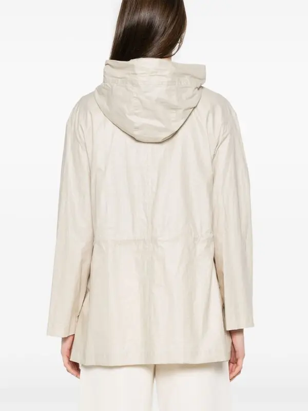 FAY Linen And Cotton Blend Parka Coat