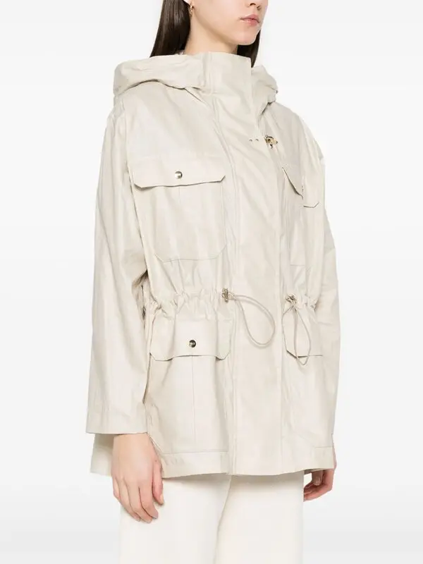 FAY Linen And Cotton Blend Parka Coat