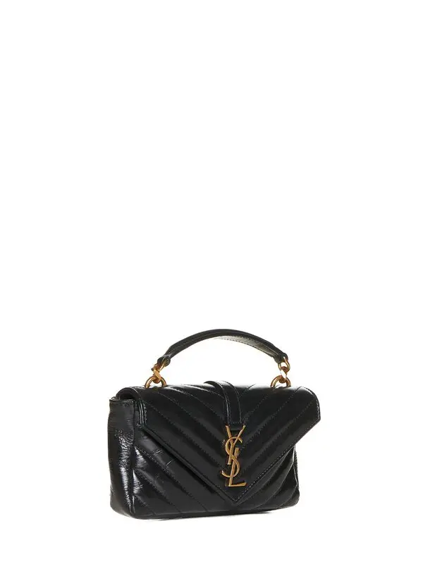 Saint Laurent College Mini Quilted Leather Bag