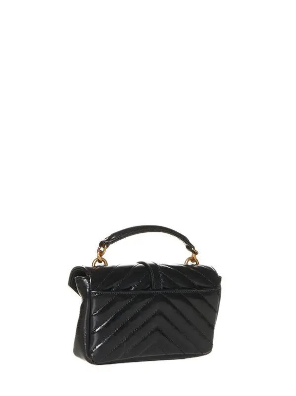 Saint Laurent College Mini Quilted Leather Bag