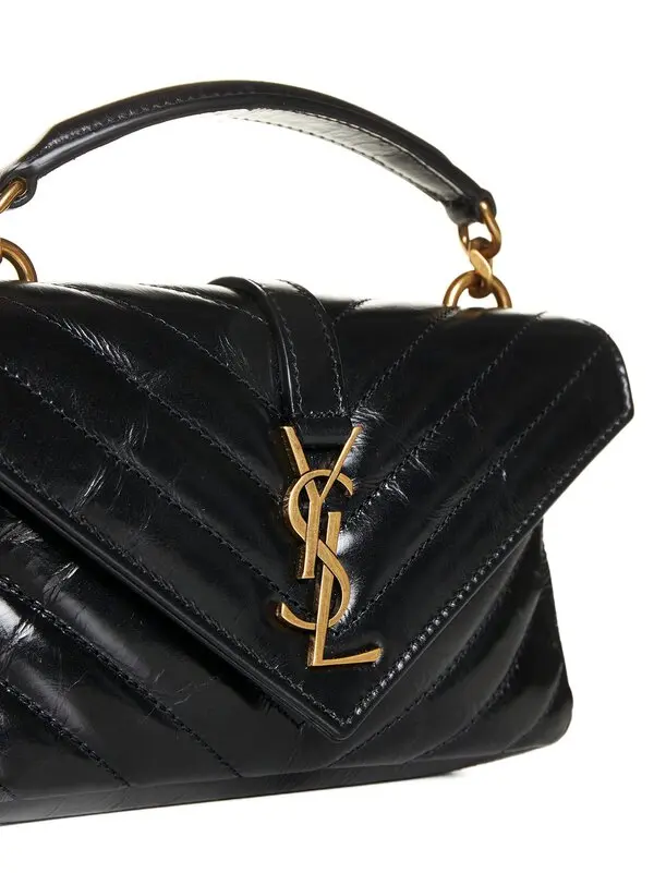 Saint Laurent College Mini Quilted Leather Bag