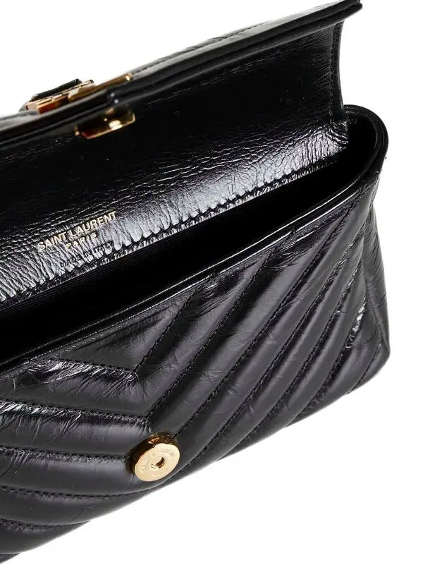 Saint Laurent College Mini Quilted Leather Bag
