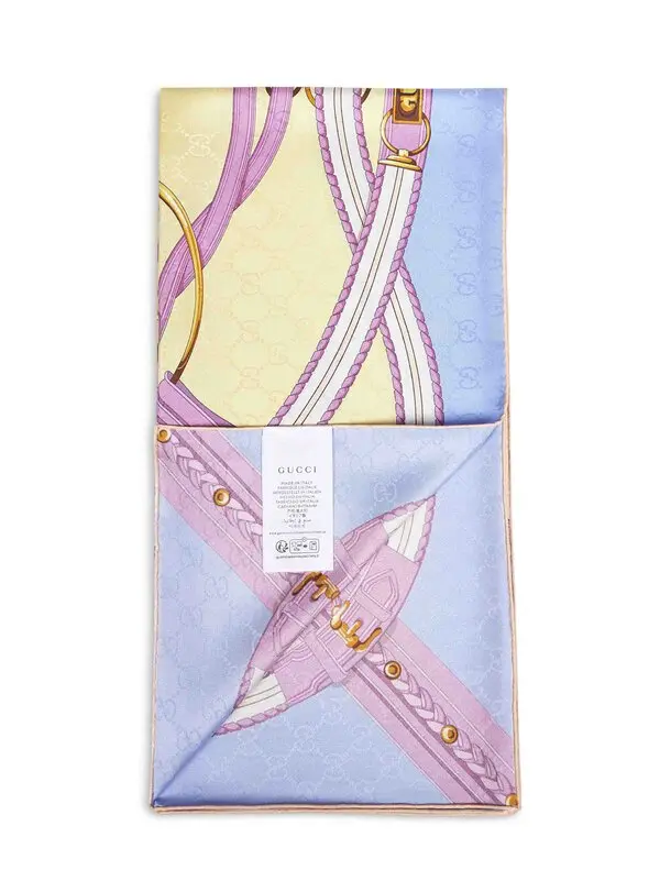 Gucci Printed Silk Jacquard Scarf