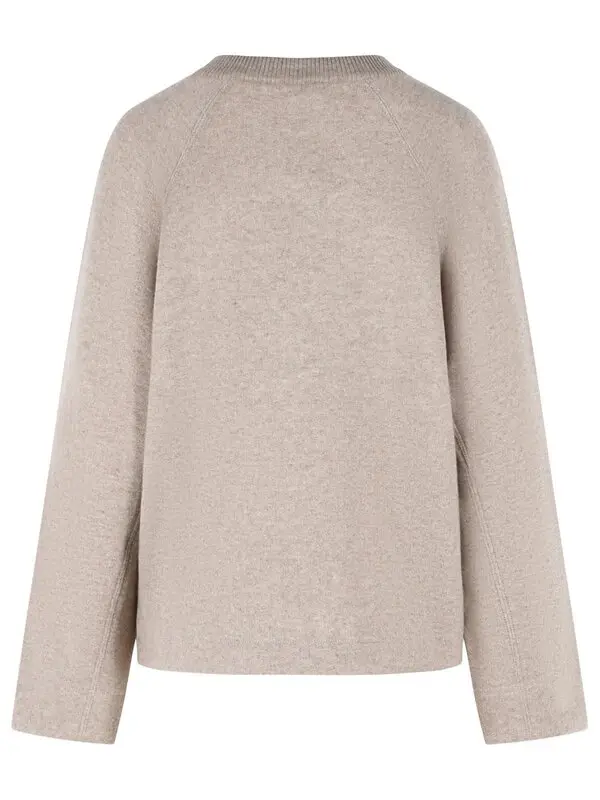 Max Mara Cashmere And Virgin Wool Crew Neck Sweatshirt - Cream