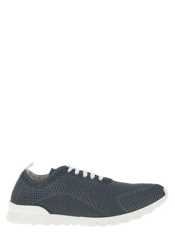 Kiton Mesh Lace-up Sneakers - Gray