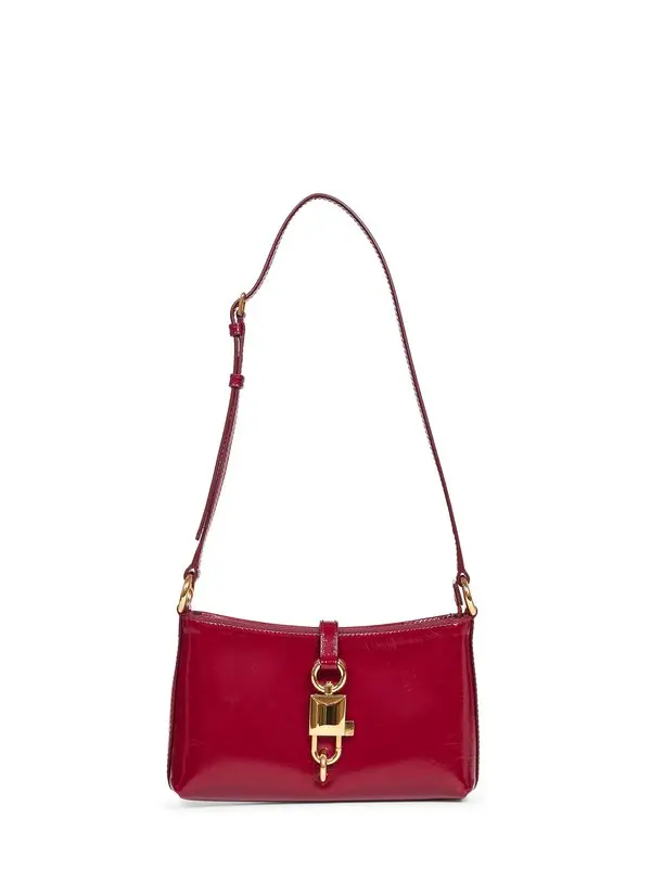 Dolce & Gabbana Red Calf Leather Lock Shoulder Bag - Multicolor