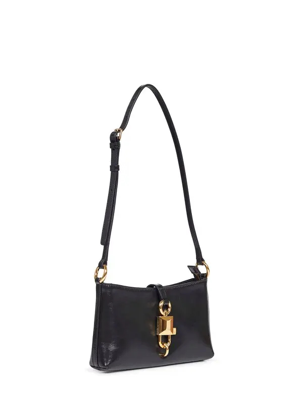 Dolce & Gabbana Black Calf Leather Lock Shoulder Bag - Multicolor