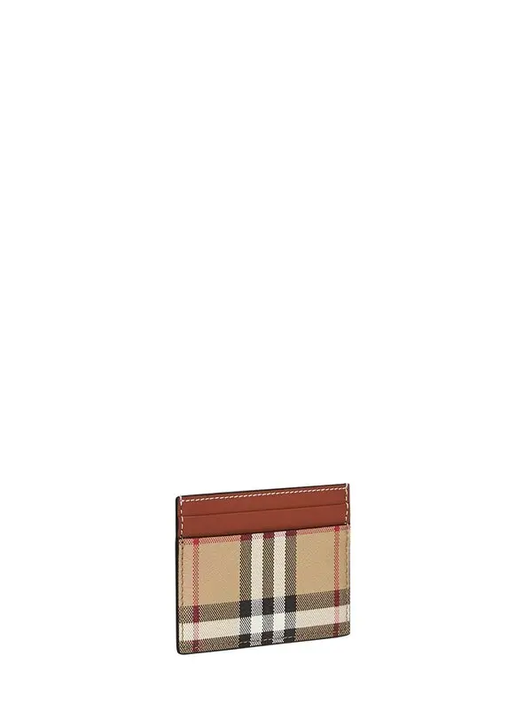 Burberry Archive Beige Check Credit Card Holder - Multicolor