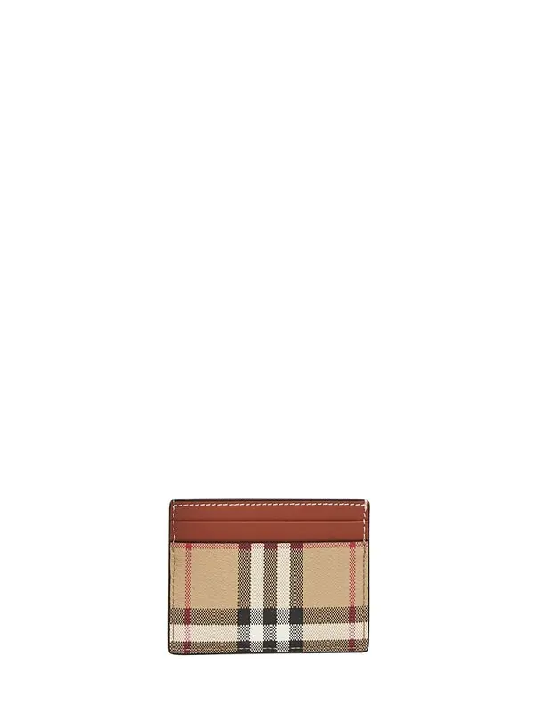 Burberry Archive Beige Check Credit Card Holder - Multicolor