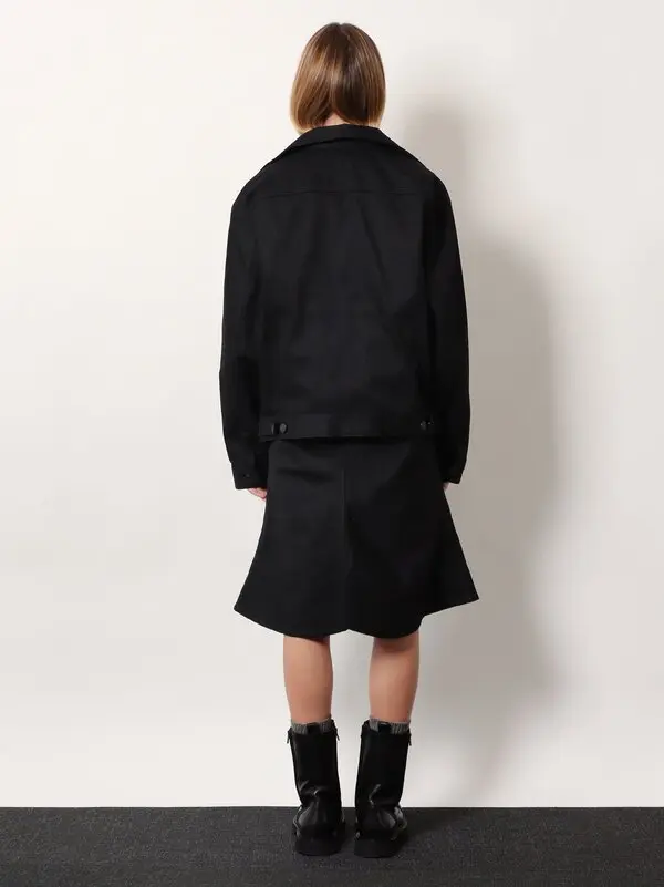 Balenciaga Standing Denim Jacket - Black