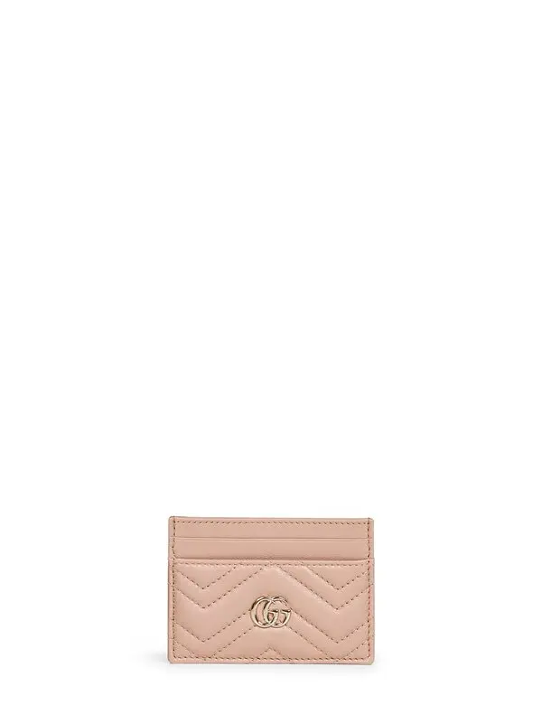 Gucci Pinkish Beige Gg Marmont Card Holder - Multicolor