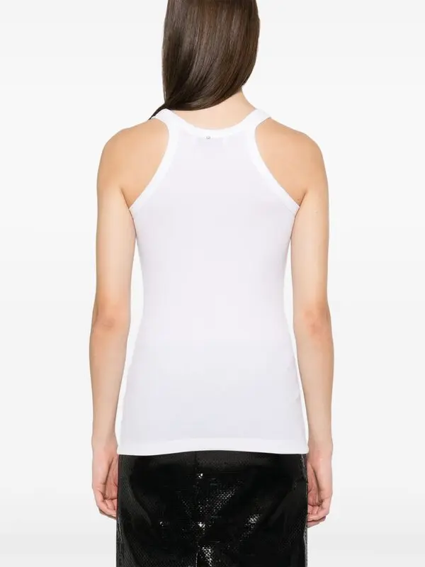 Sportmax Ribbed Cotton Crewneck Tank Top - Multicolor