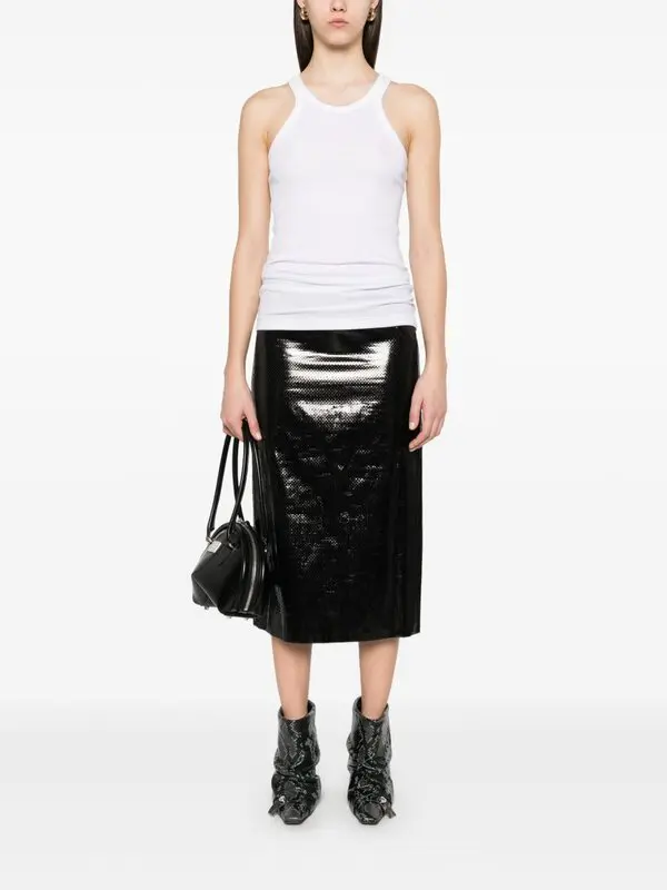 Sportmax Ribbed Cotton Crewneck Tank Top - Multicolor