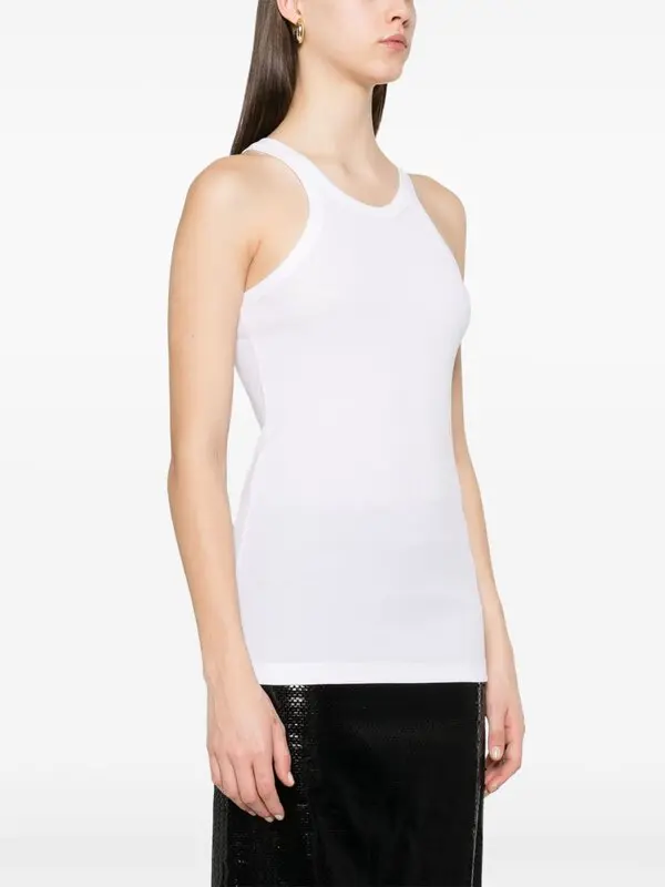 Sportmax Ribbed Cotton Crewneck Tank Top - Multicolor