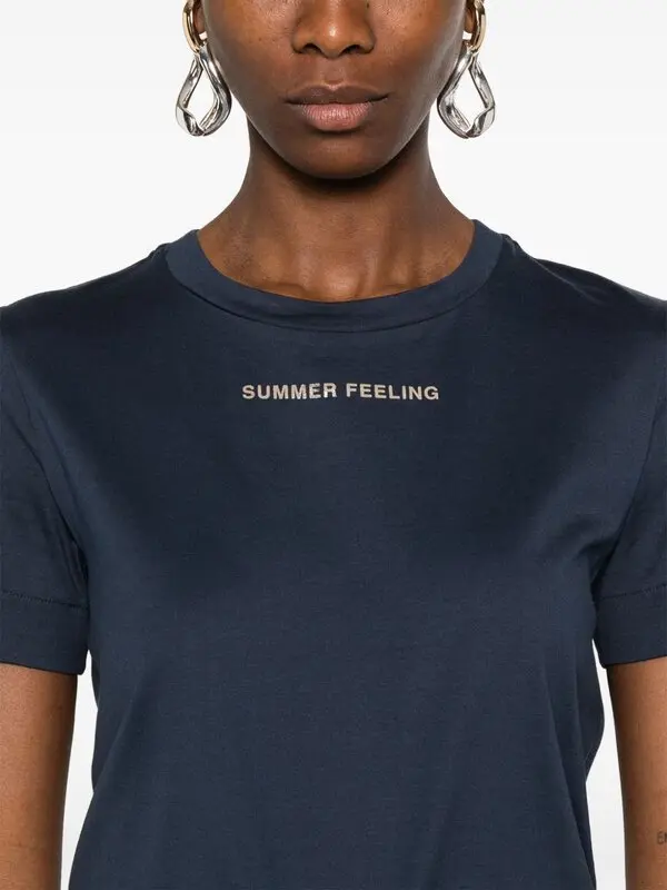 Max Mara Logo Cotton T-shirt - Multicolor