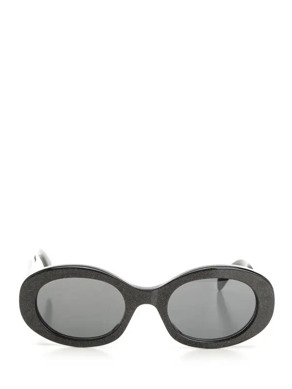 Celine Triomphe Oval Sunglasses - Black