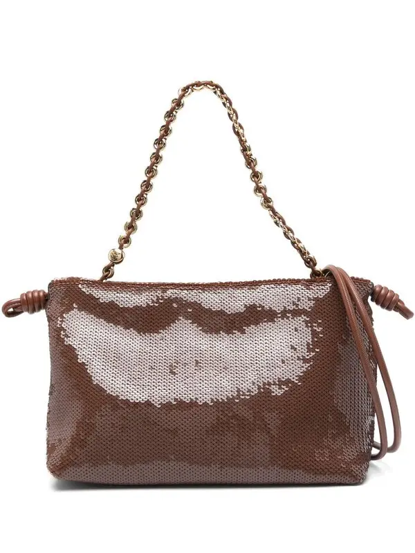 Loewe Flamenco Medium Sequined Clutch With Drawstring Closure - Multicolor
