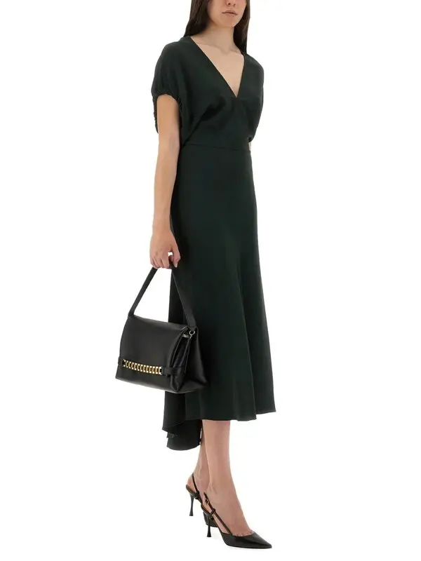 Victoria Beckham Blouson Midi Dress