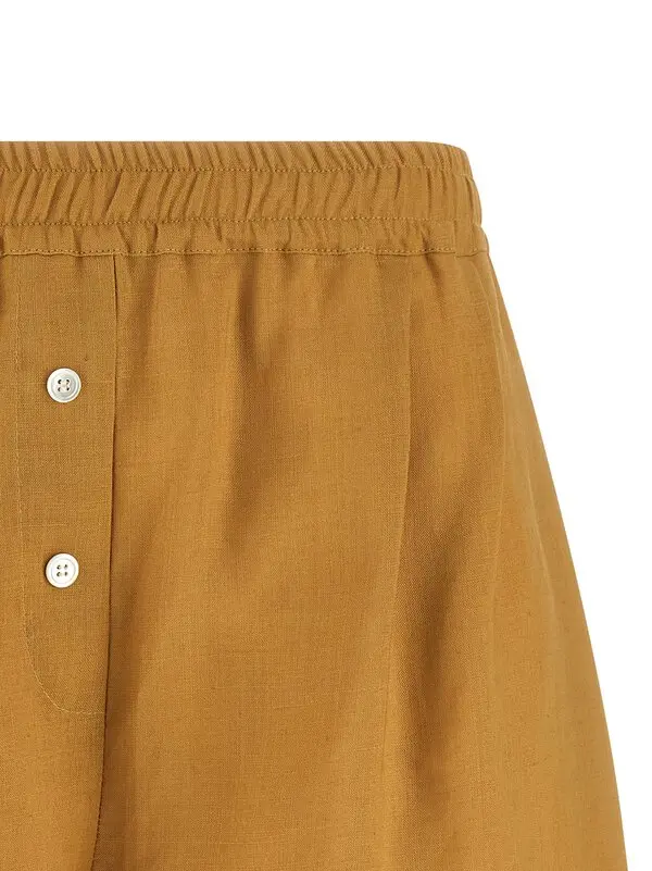 Marni Linen Boxer Shorts - Yellow