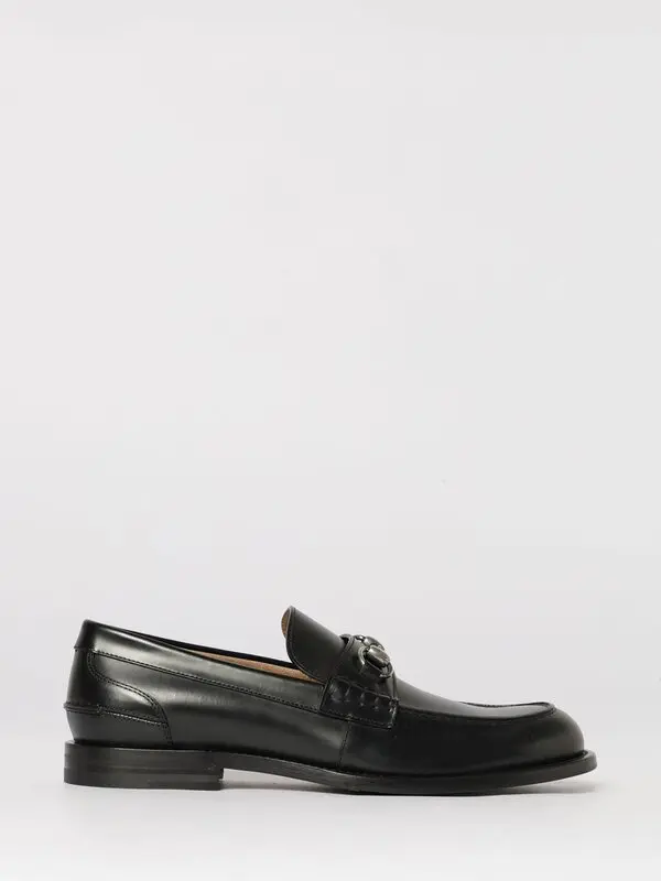 Gucci Calf Leather Loafers With Horsebit Detail - Black
