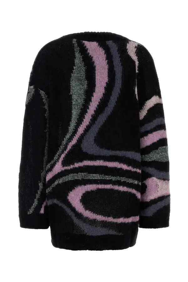 Emilio Pucci Emilio Embroidered Mohair Blend Oversize Cardigan