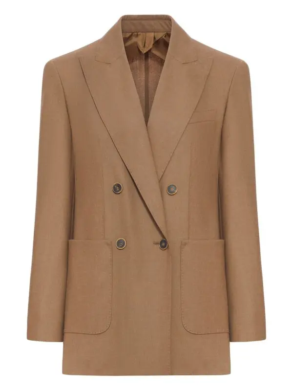 Max Mara Double-breasted Cashmere Jacket - Multicolor