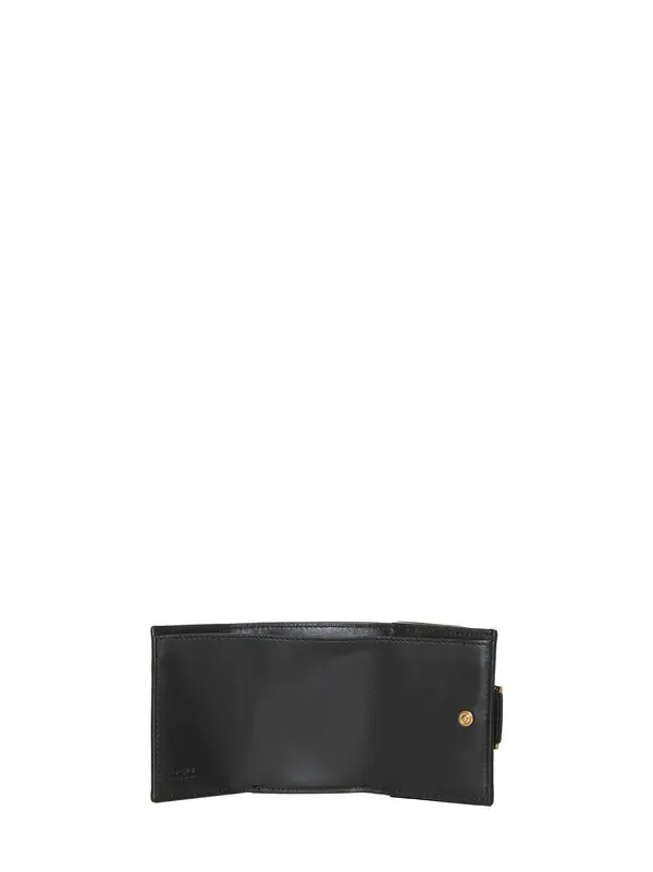 Fendi Micro Trifold Wallet In Ff Leather - Multicolor