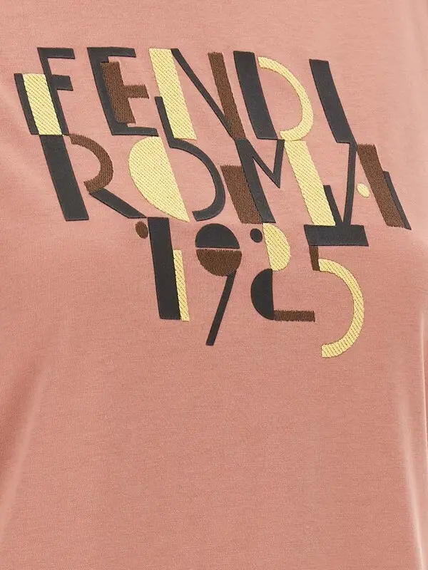 Fendi Roma Print Cotton T-shirt - Multicolor