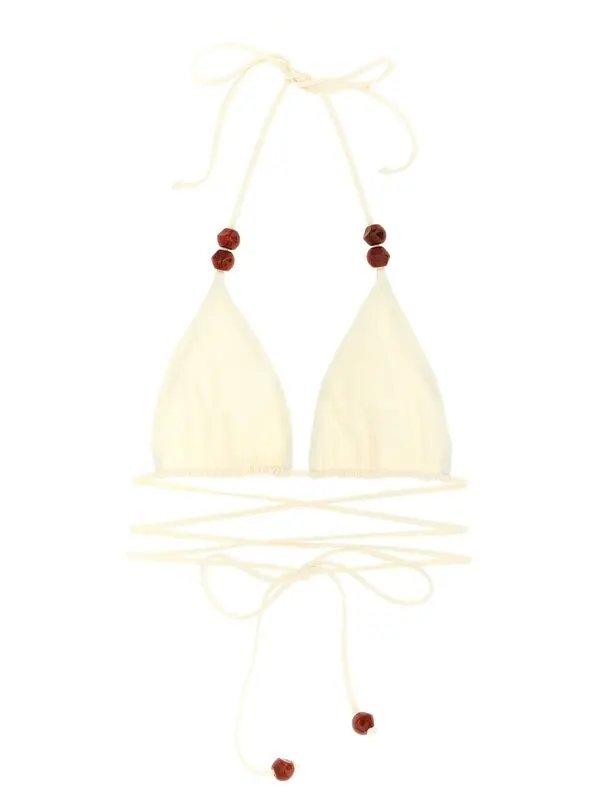 Magda Butrym Re 26 Triangle Bikini Top - White