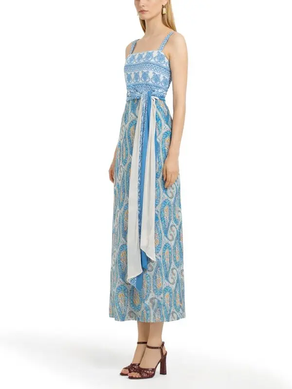 Etro Paisley Print Maxi Dress With Belt