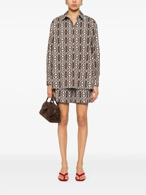 Max Mara Printed Cotton Shorts - Multicolor