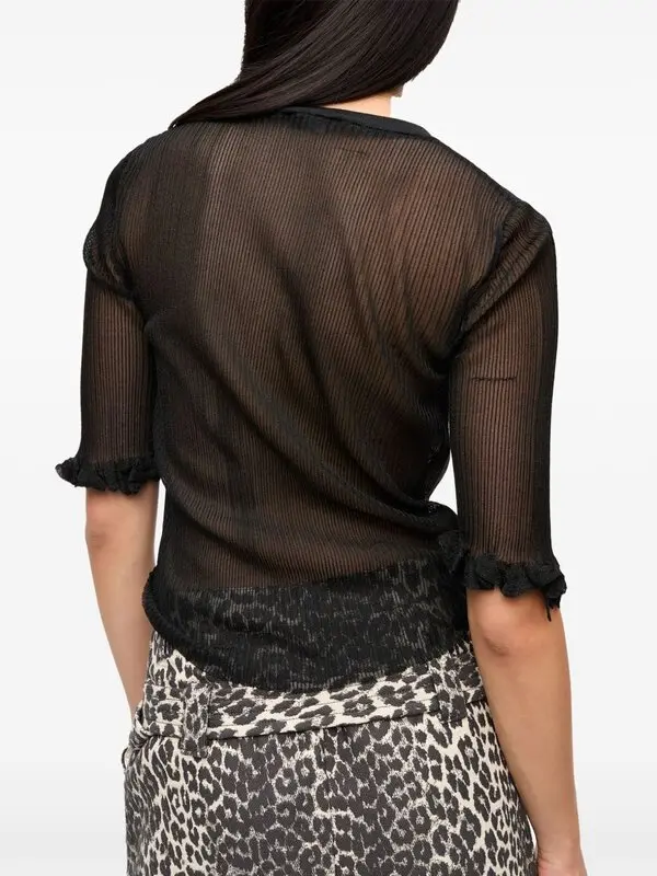 GANNI Bunny Graphic Crewneck Top