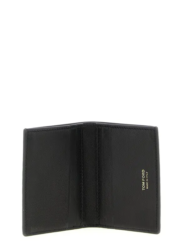 TOM FORD Cardholder Stmpa Crocodile - Black