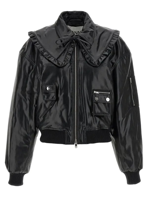 GANNI 7093 Future Bomber Jacket - Black